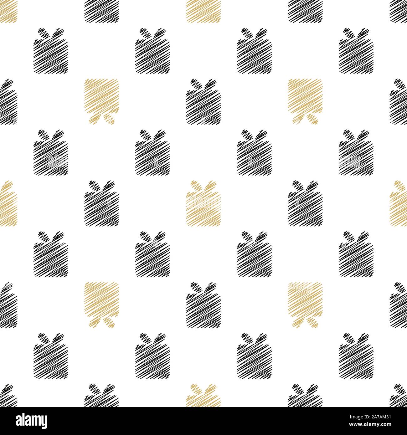 Holiday background, seamless pattern with present. Vector illustration ...