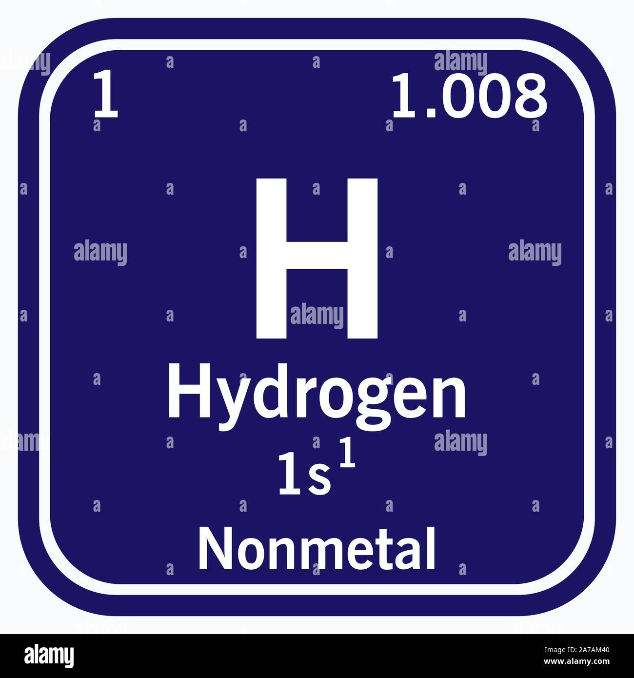 Hydrogen Periodic Table of the Elements Vector illustration eps 10 ...