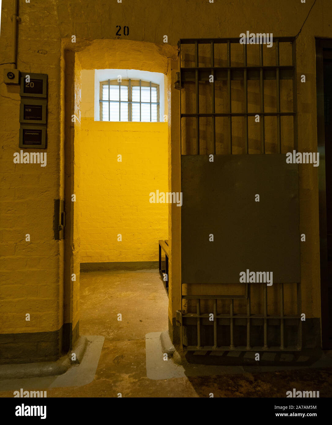 Interior of former cell at Victoria Prison now Tai Kwun Centre for ...
