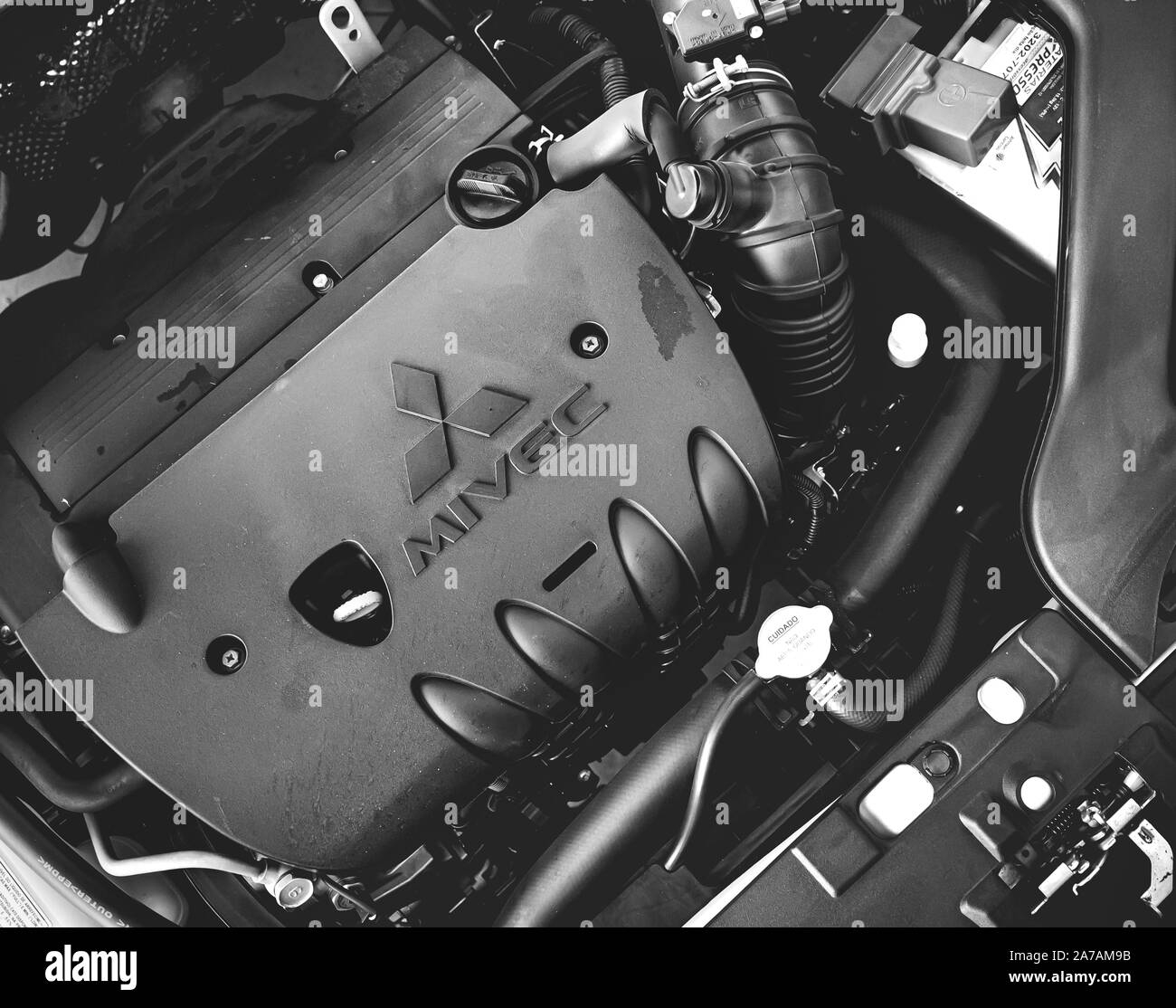 Mitsubishi lancer car Black and White Stock Photos & Images - Alamy