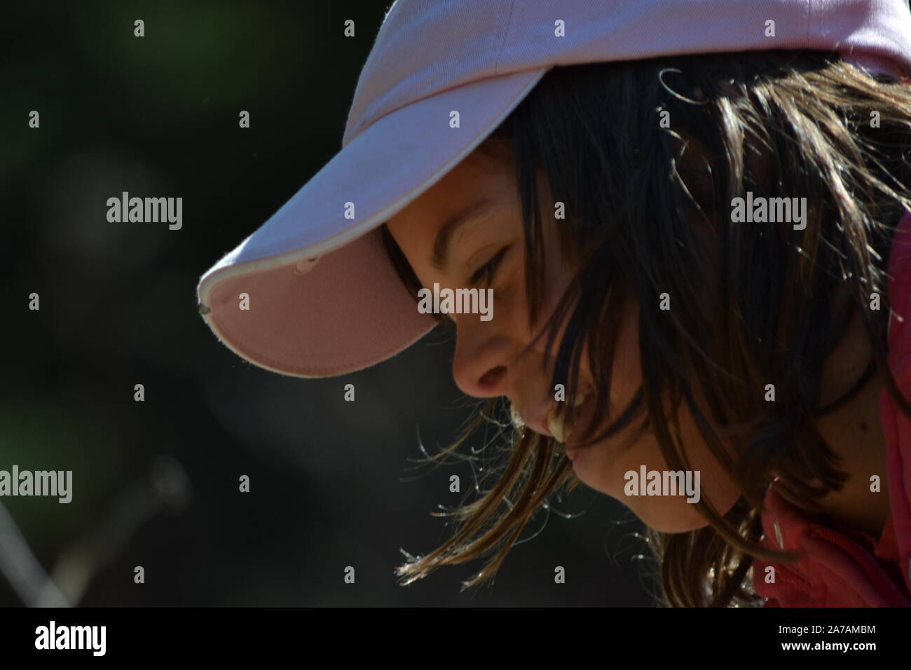 Young girl enjoying spring day in country Stock Photo - Alamy