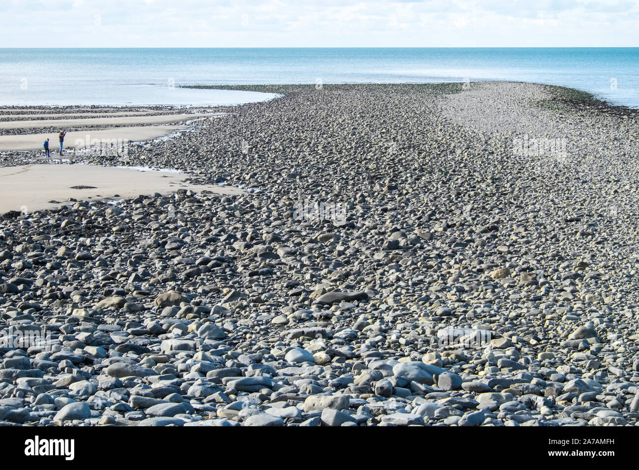Sarn Cynfelyn,spit,of,ancient,glacial moraine,Cardigan Bay,Coast ...