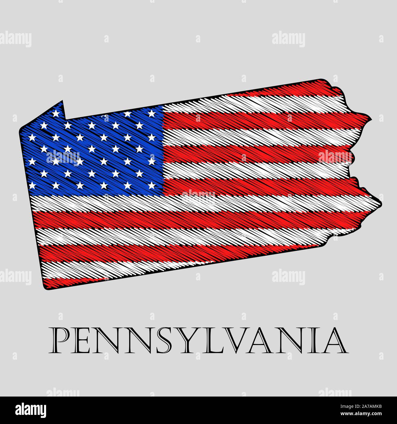 Pennsylvania state vector vectors hi-res stock photography and images ...