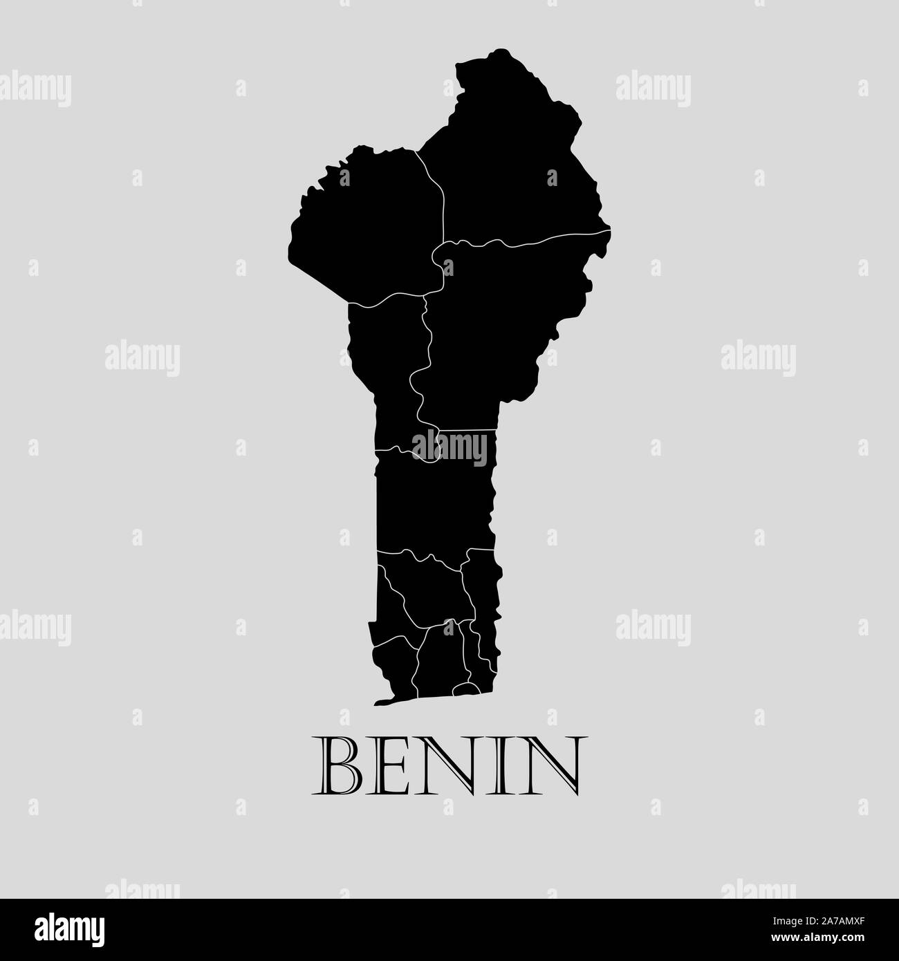 Black Benin map on light grey background. Black Benin map - vector ... Black Benin map on light grey background. Black Benin map - vector ...