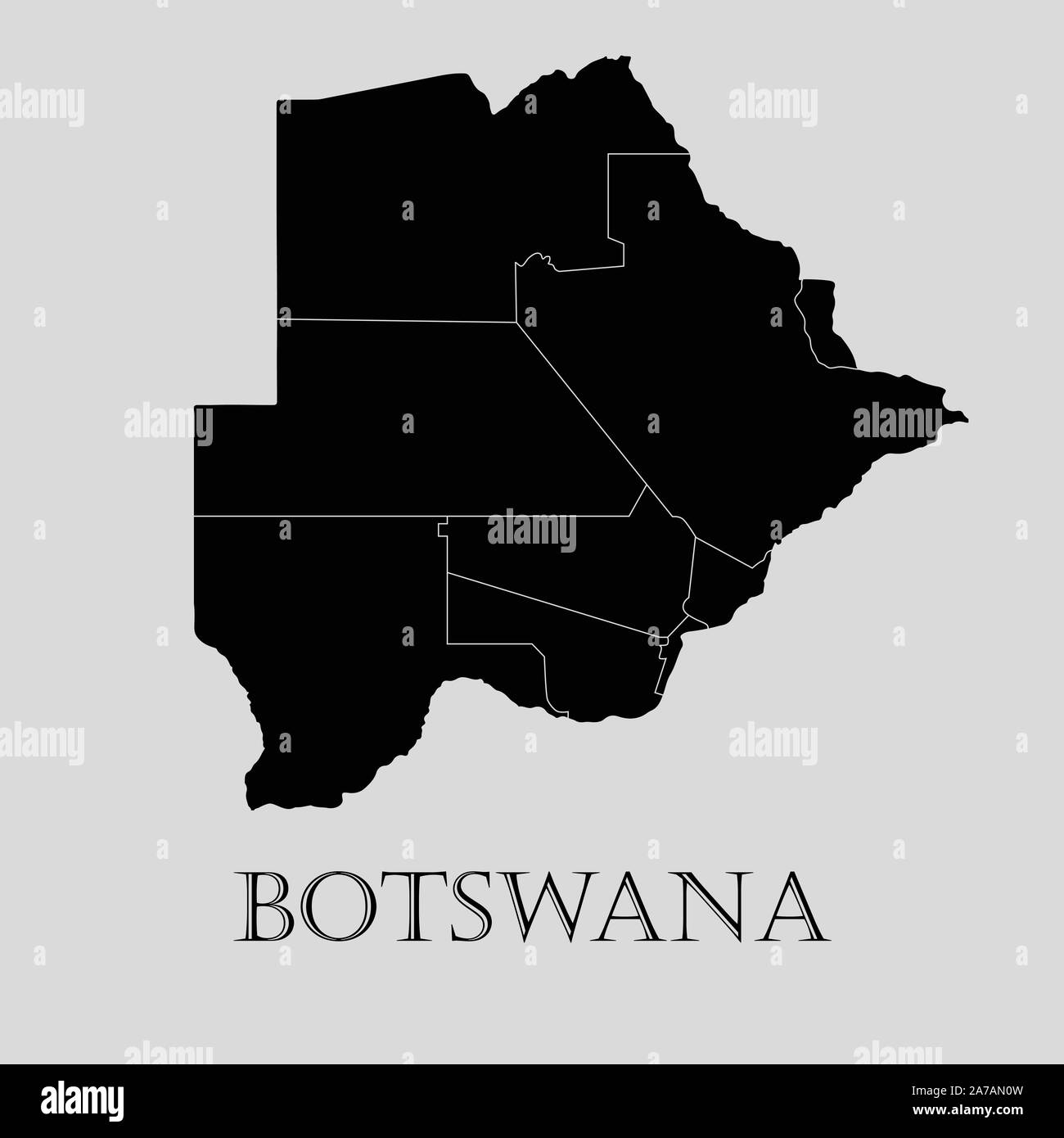 Botswana map hi-res stock photography and images - Alamy
