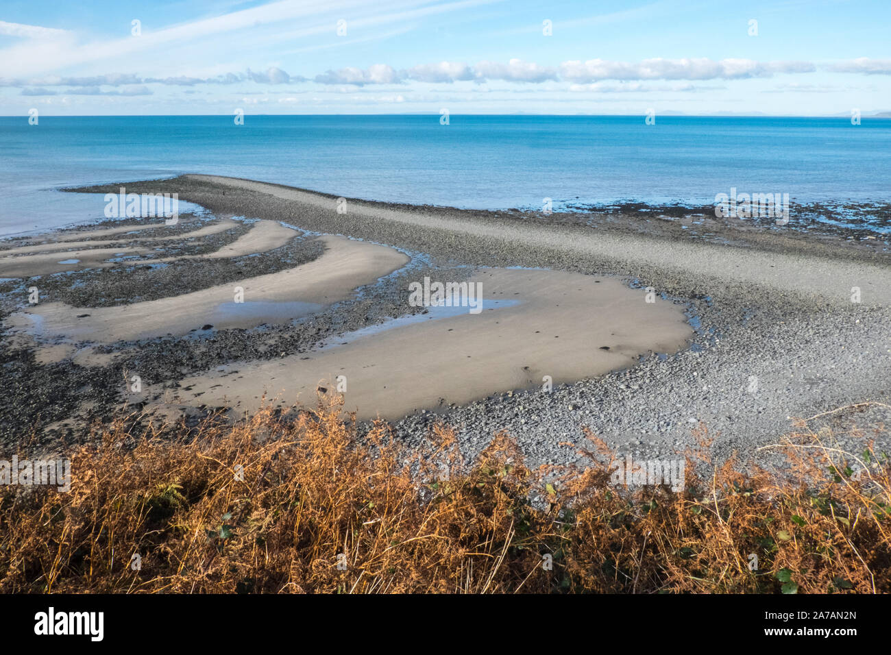 Sarn Cynfelyn,spit,of,ancient,glacial moraine,Cardigan Bay,Coast ...