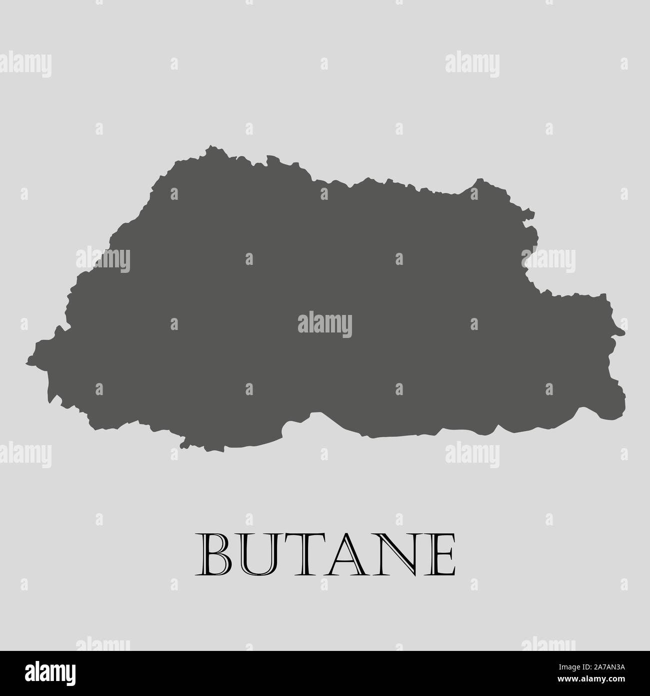 Black Butane map on light grey background. Black Butane map - vector ...