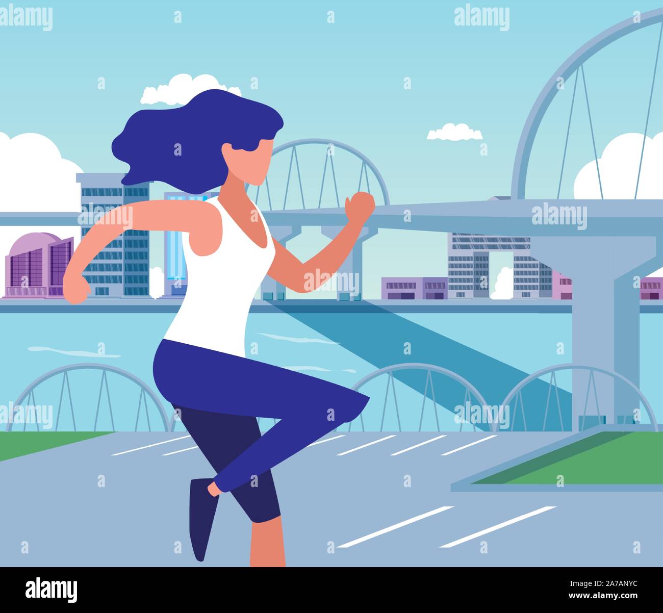 Woman running outside design, Healthy lifestyle Fitness bodybuilding ...