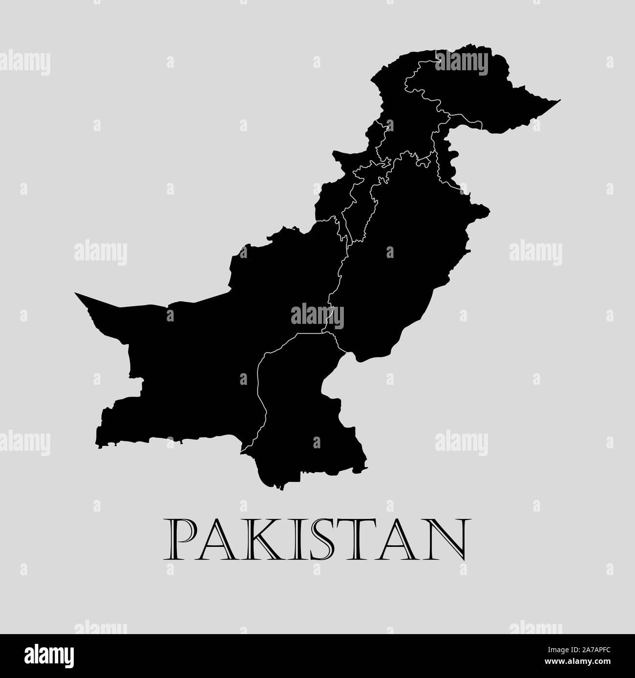 Pakistan map vector hi-res stock photography and images - Alamy