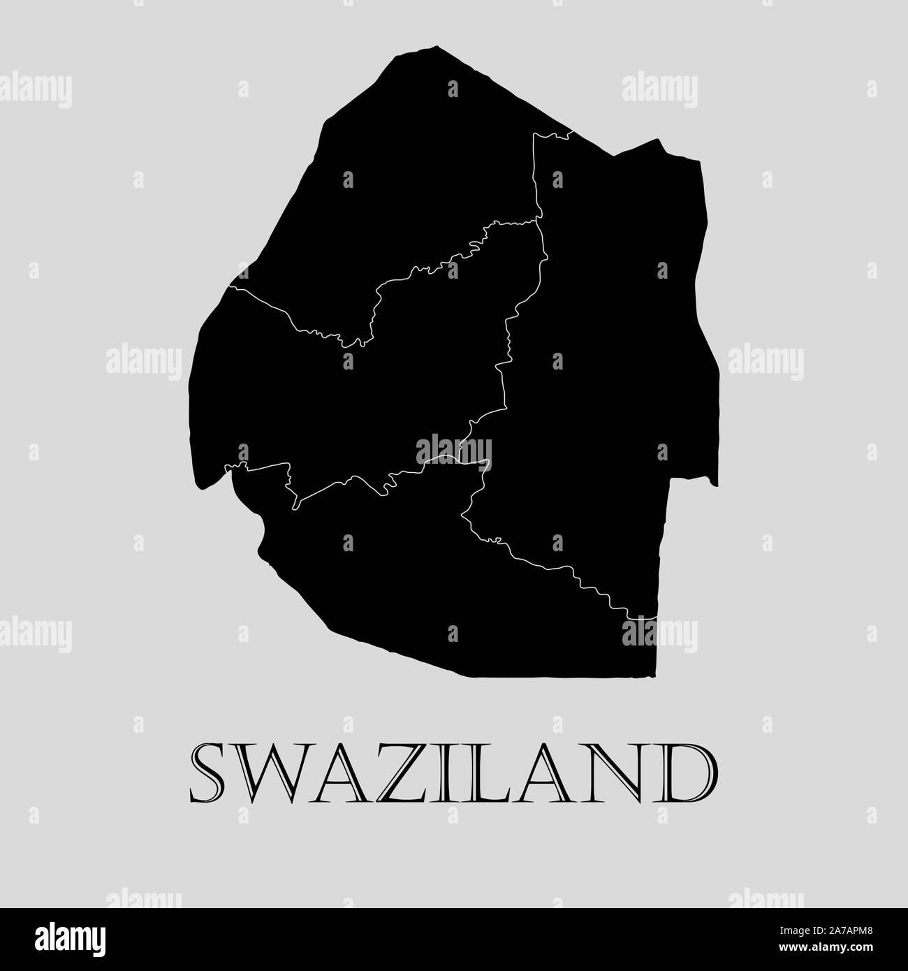 Map swaziland vector vectors hi-res stock photography and images - Alamy