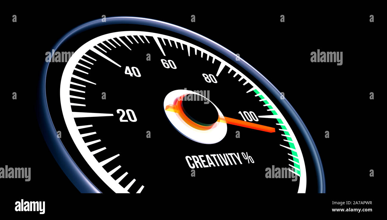 Creativity Level Meter on 100 % extremely detailed and realistic high ...