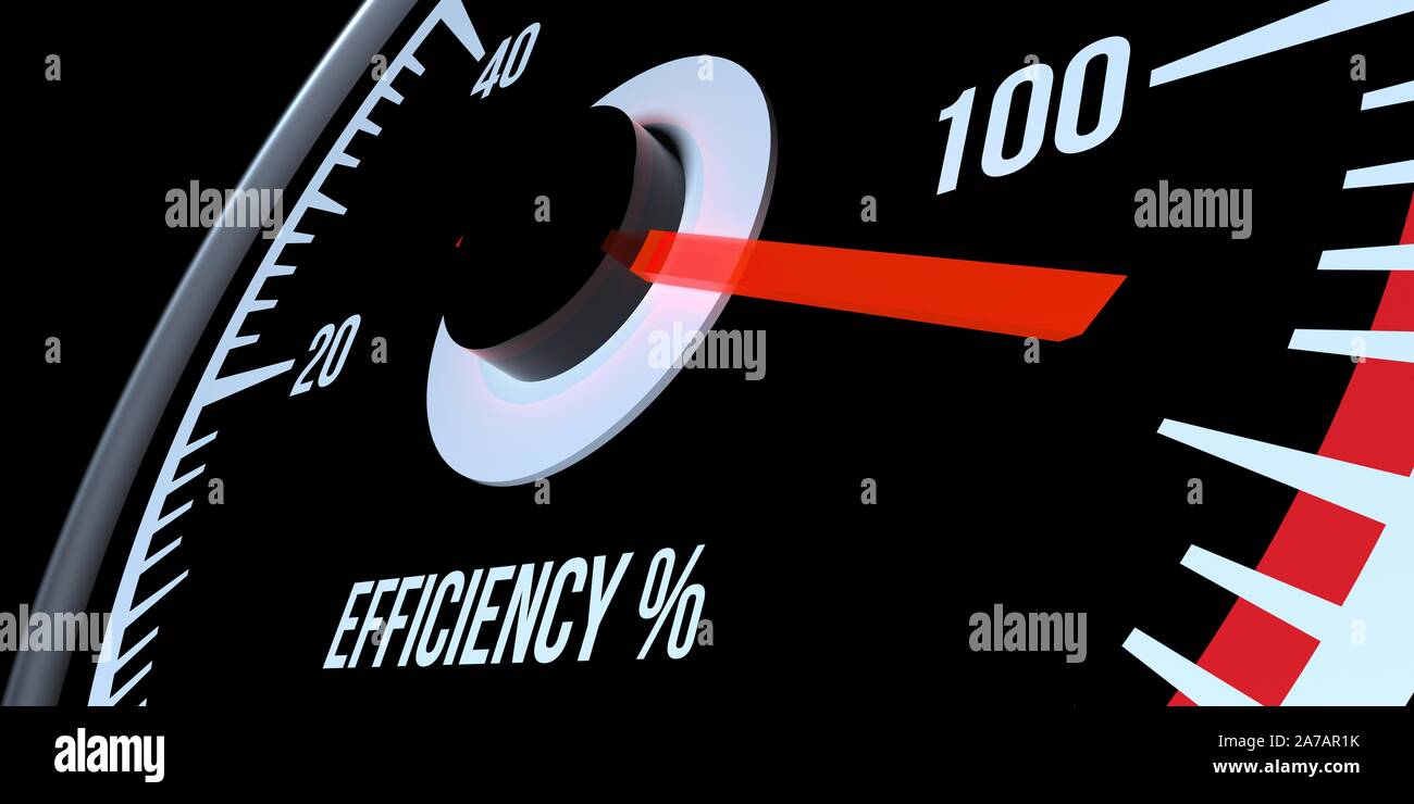 Efficiency Level Meter on 100% extremely detailed and realistic high ...