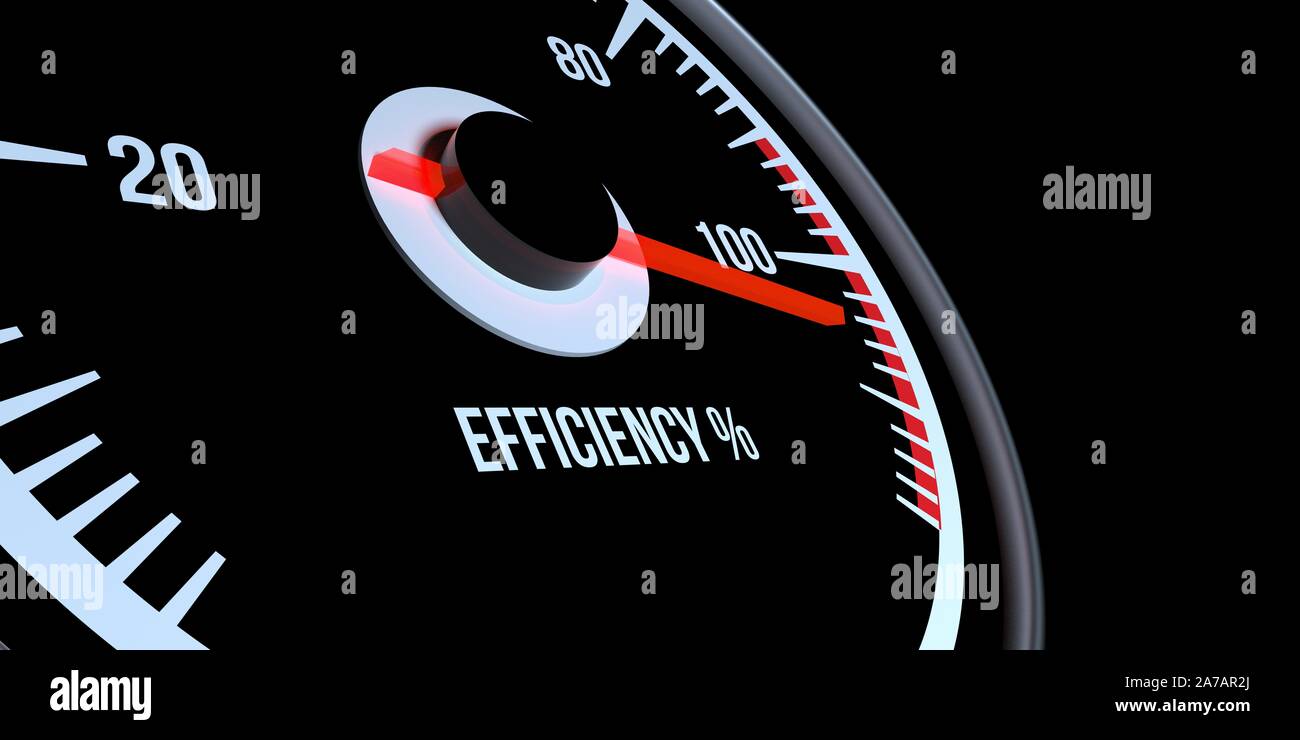 Efficiency Level Meter on 100% extremely detailed and realistic high ...