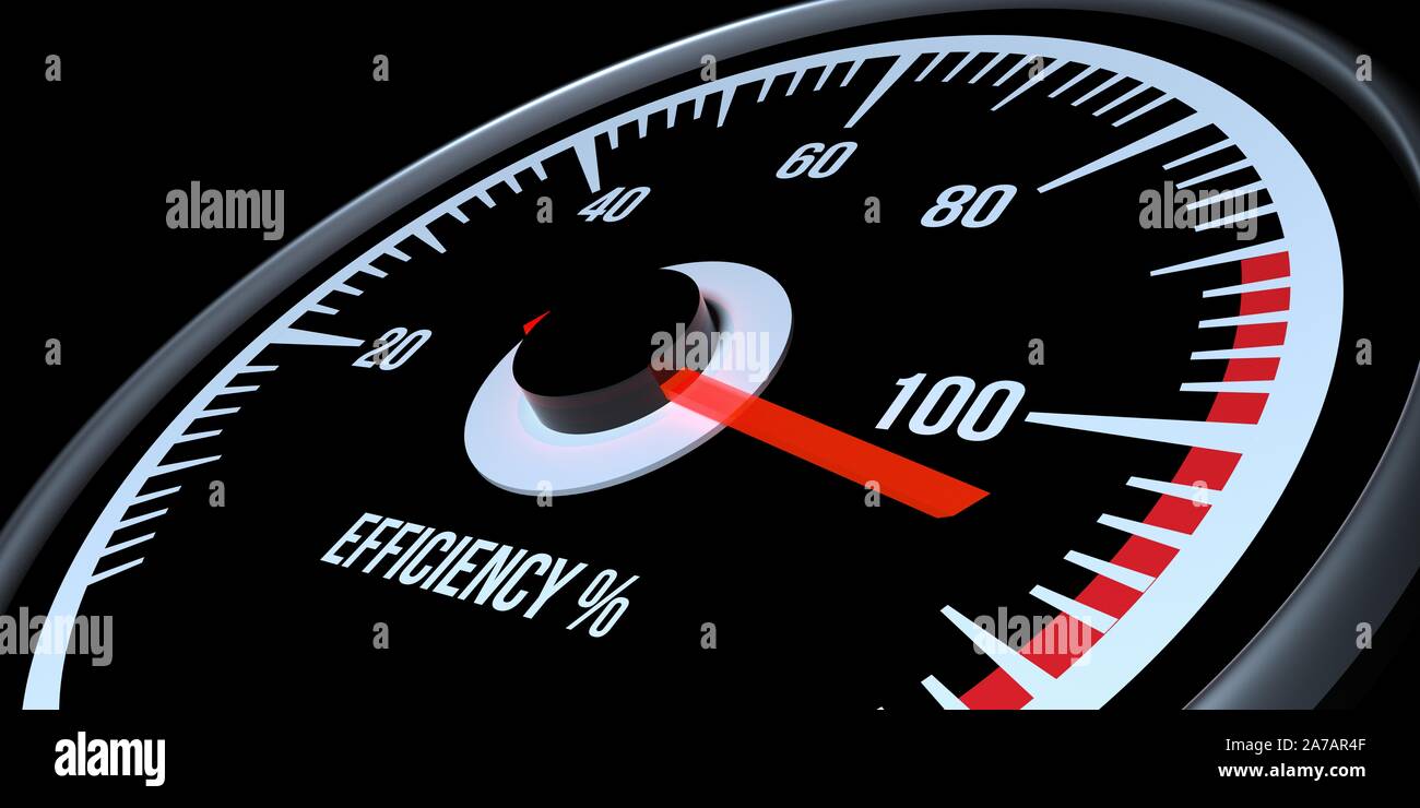 Efficiency Level Meter on 100% extremely detailed and realistic high ...