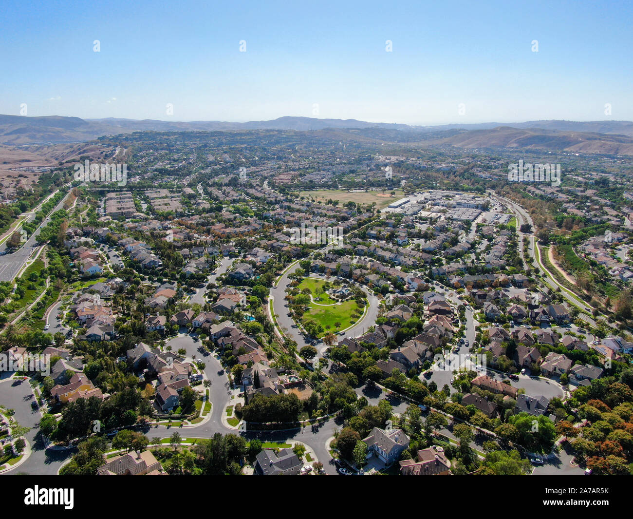 Aerial view of master-planned community and census-designated Ladera ...