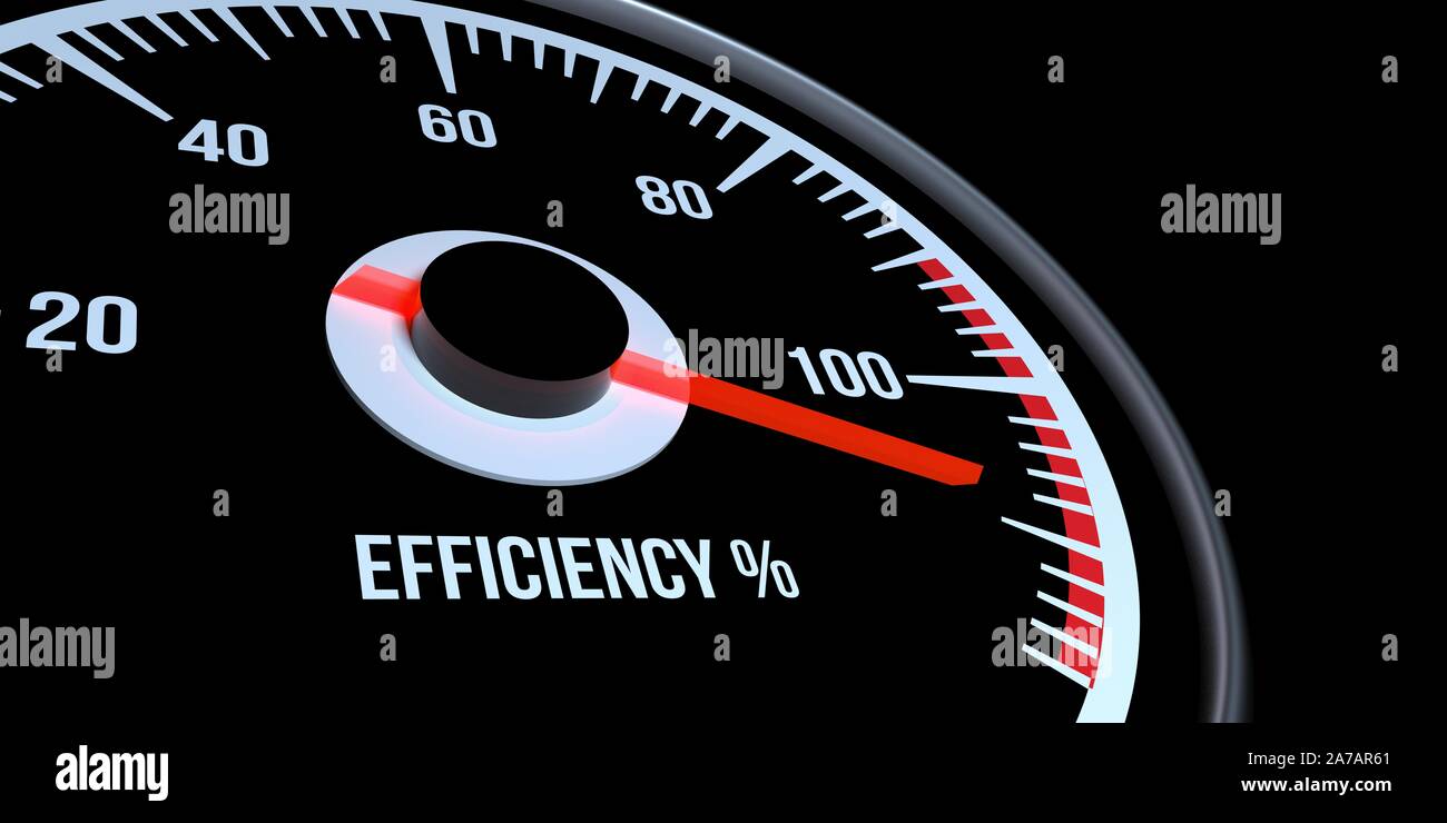 Efficiency Level Meter on 100% extremely detailed and realistic high ...