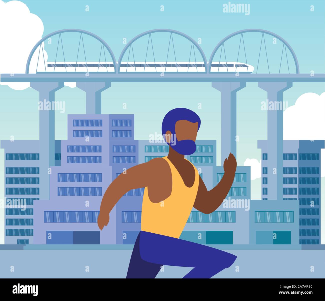 Man running outside design, Healthy lifestyle Fitness bodybuilding ...