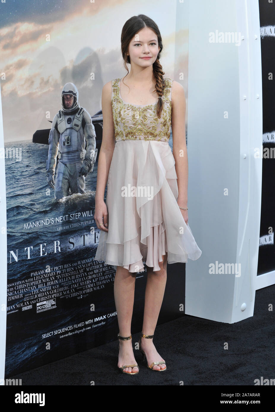 LOS ANGELES, CA - OCTOBER 26, 2014: Mackenzie Foy at the Los Angeles ...