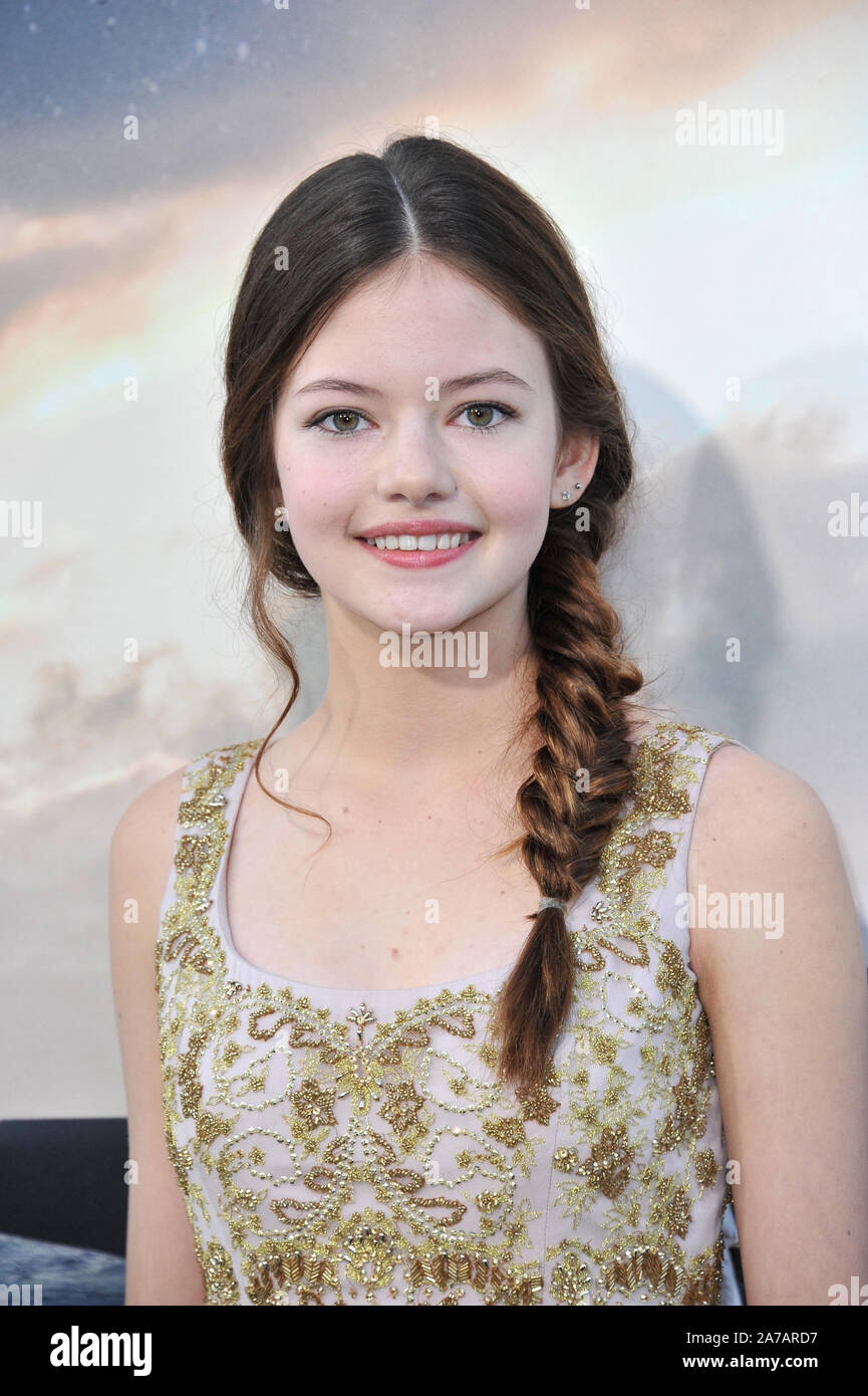 LOS ANGELES, CA - OCTOBER 26, 2014: Mackenzie Foy at the Los Angeles ...