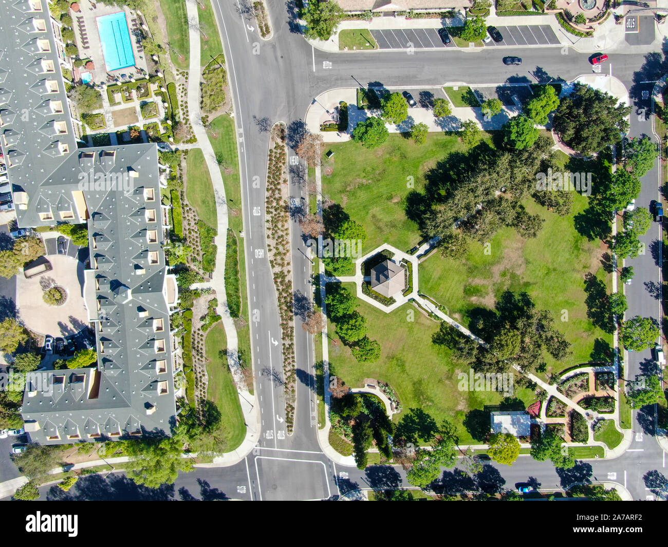 Aerial view of master-planned community and census-designated Ladera ...