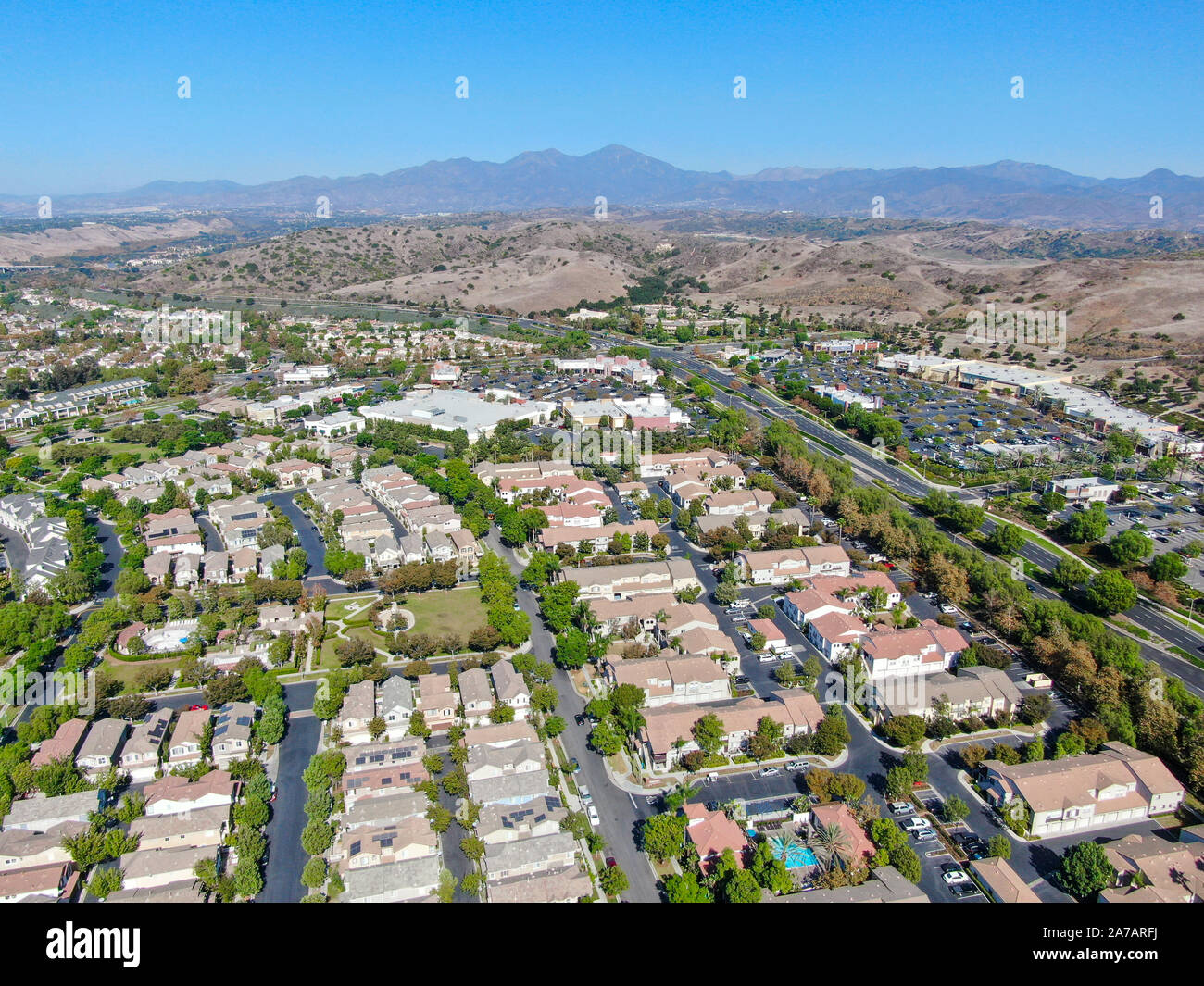 Aerial view of master-planned community and census-designated Ladera ...