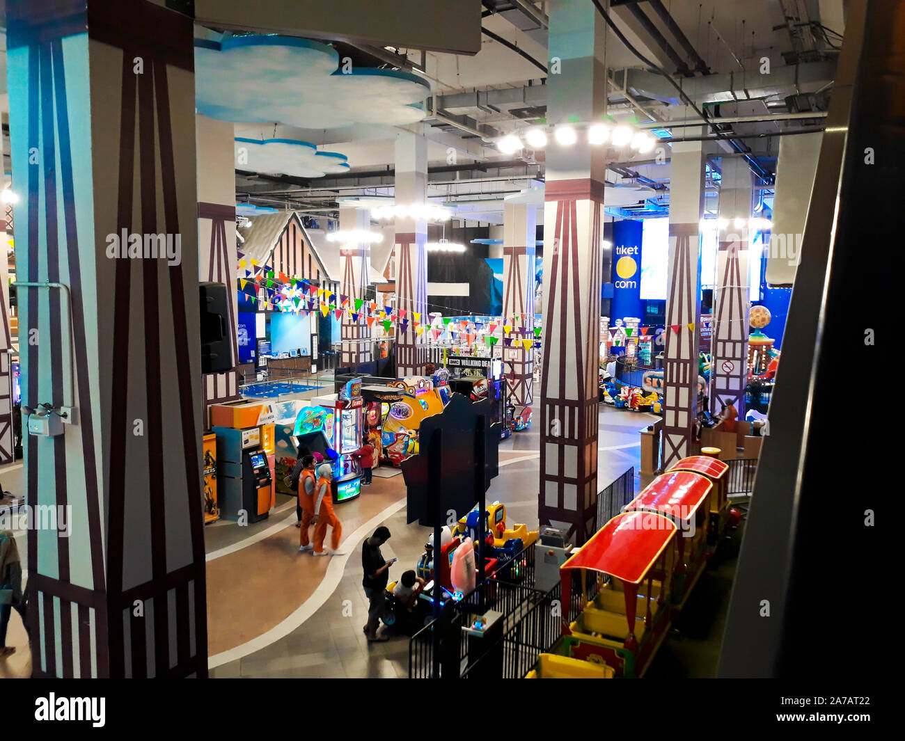 BEKASI, WEST JAVA, INDONESIA, NOVEMBER 1 2019 : Transmart Mall located ...