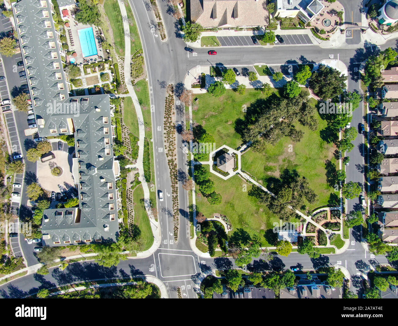 Aerial view of master-planned community and census-designated Ladera ...