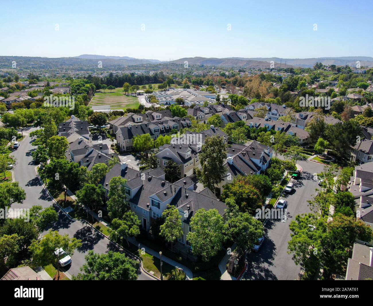 Aerial view of master-planned community and census-designated Ladera ...