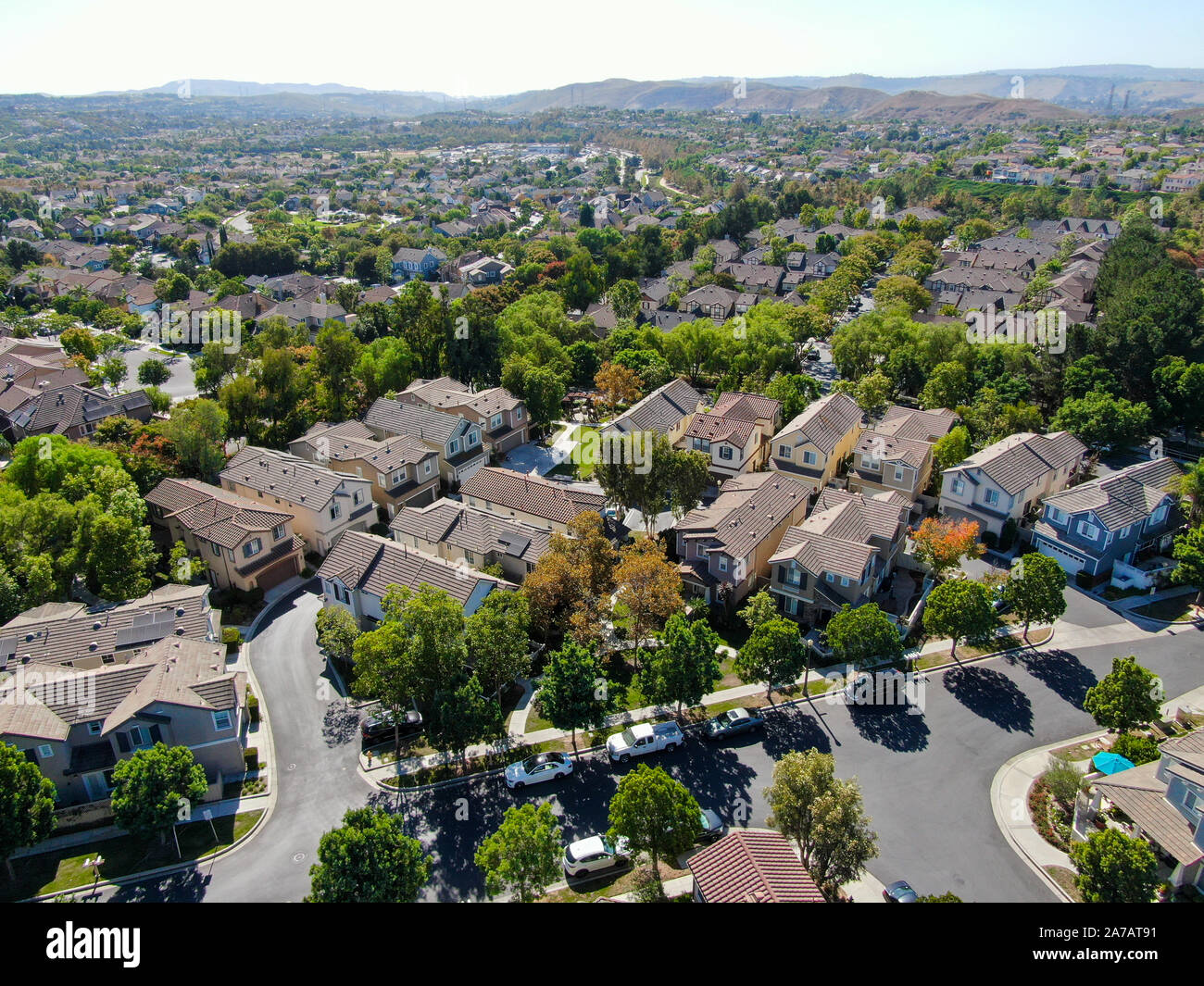 Aerial view of master-planned community and census-designated Ladera ...