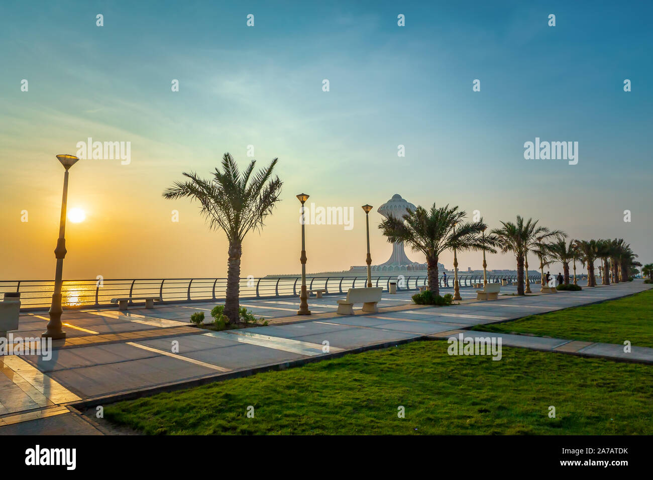 Beautiful sunrise view in Alkhobar sea side Saudi Arabia. City : Khobar ...