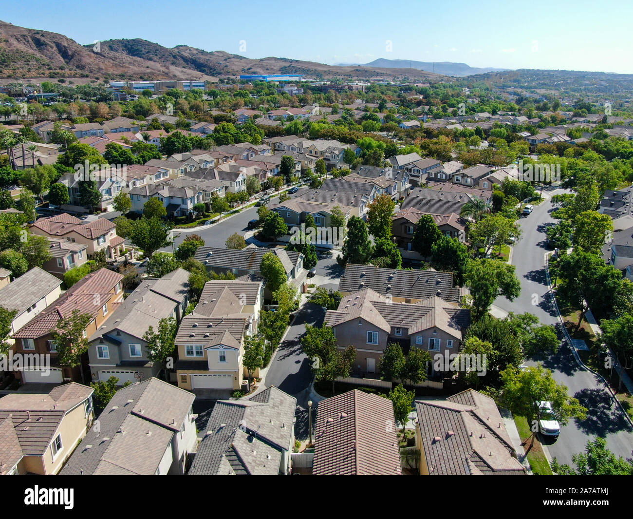 Aerial view of master-planned community and census-designated Ladera ...