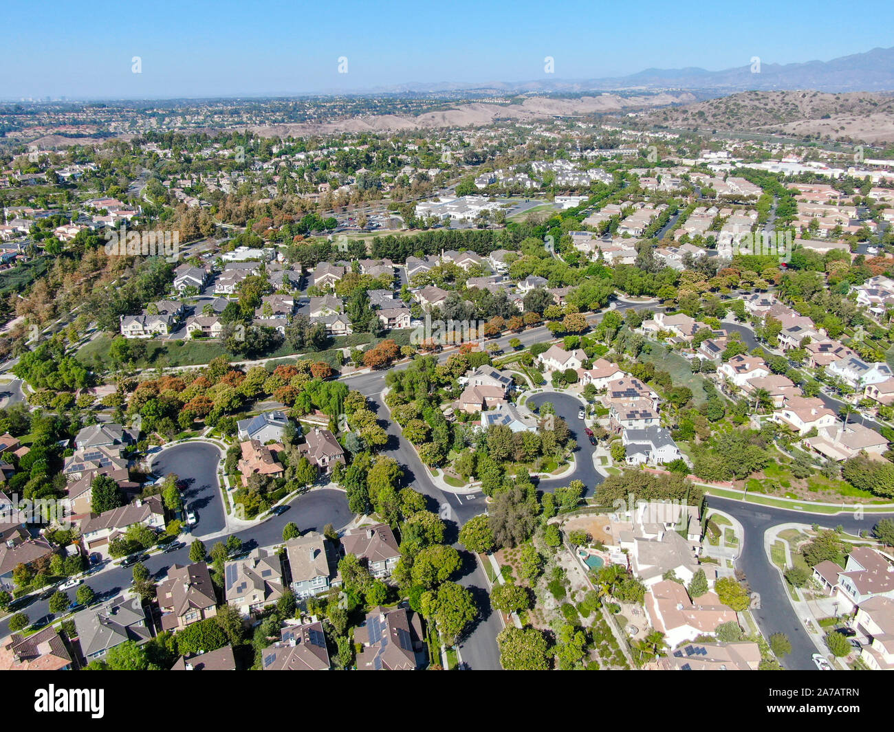 Aerial view of master-planned community and census-designated Ladera ...