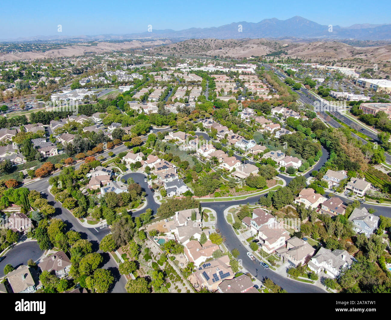 Aerial view of master-planned community and census-designated Ladera ...