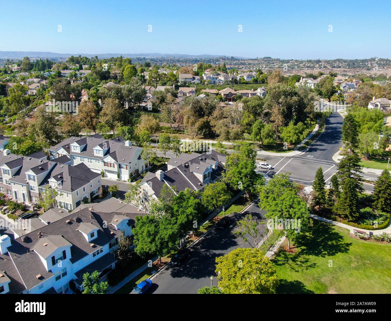 Aerial view of master-planned community and census-designated Ladera ...
