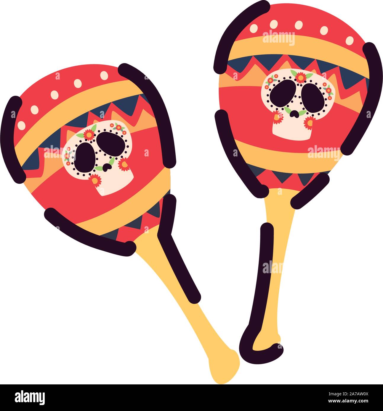 Mexican maraca design, Mexico culture tourism landmark latin and party ...