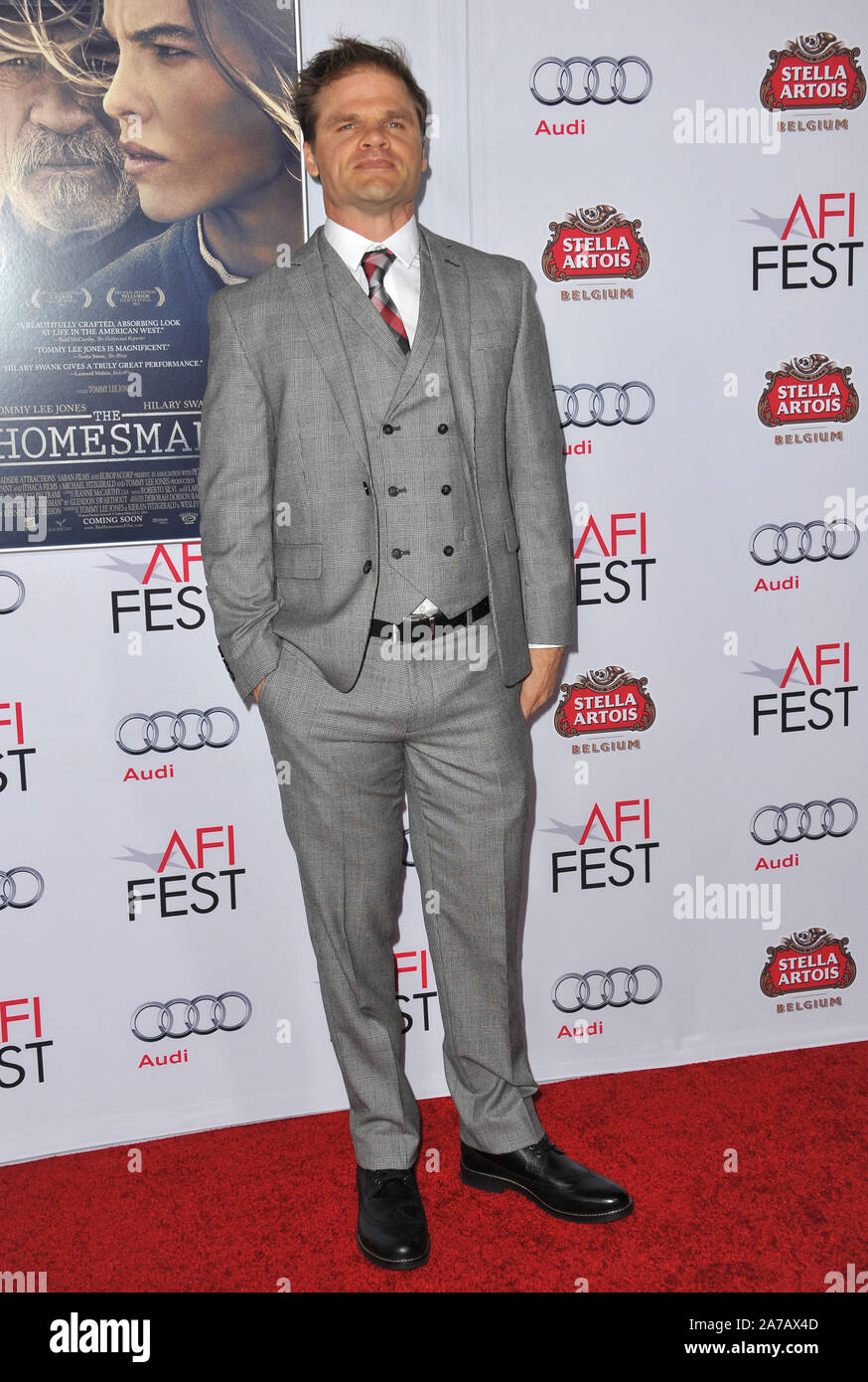 LOS ANGELES, CA - NOVEMBER 11, 2014: Evan Jones at the gala screening ...