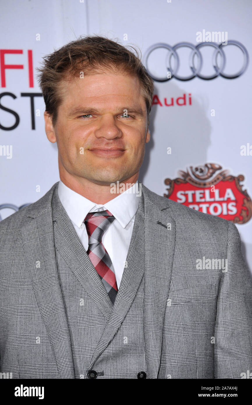 LOS ANGELES, CA - NOVEMBER 11, 2014: Evan Jones at the gala screening ...