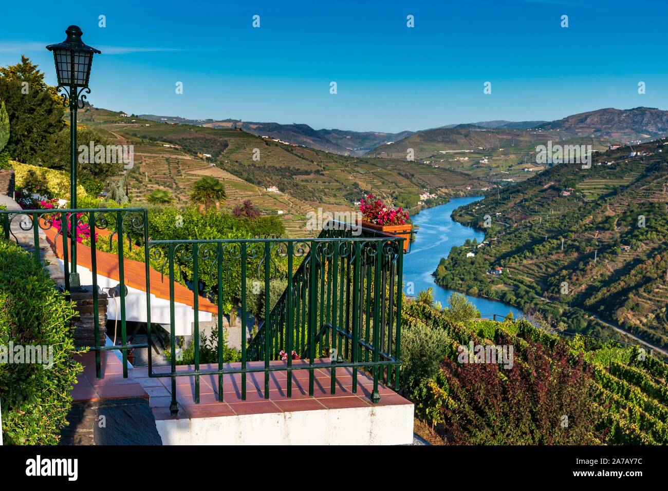 View over the Douro valley in Mesao Frio, Portugal Stock Photo - Alamy