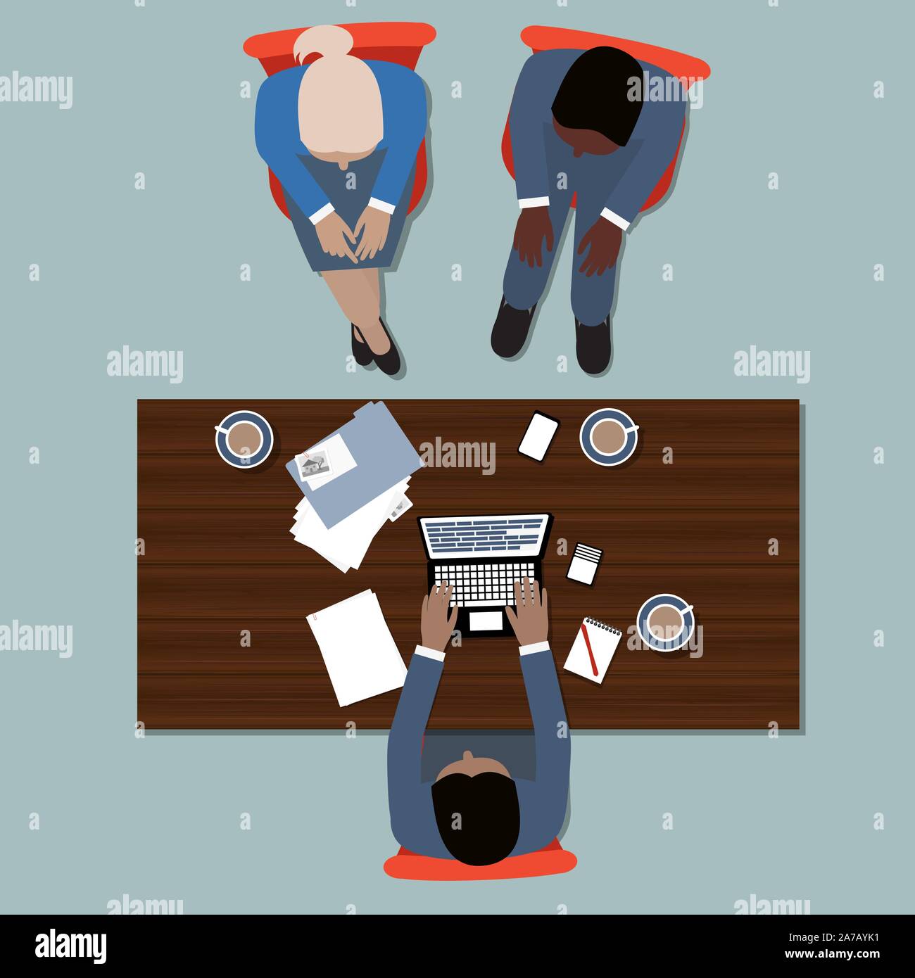 Couple meeting finance Stock Vector Images - Alamy