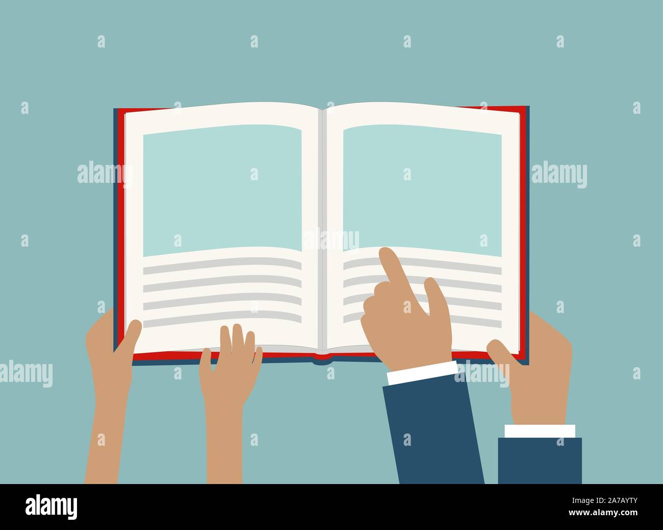 Child holding book bookshop Stock Vector Images - Alamy