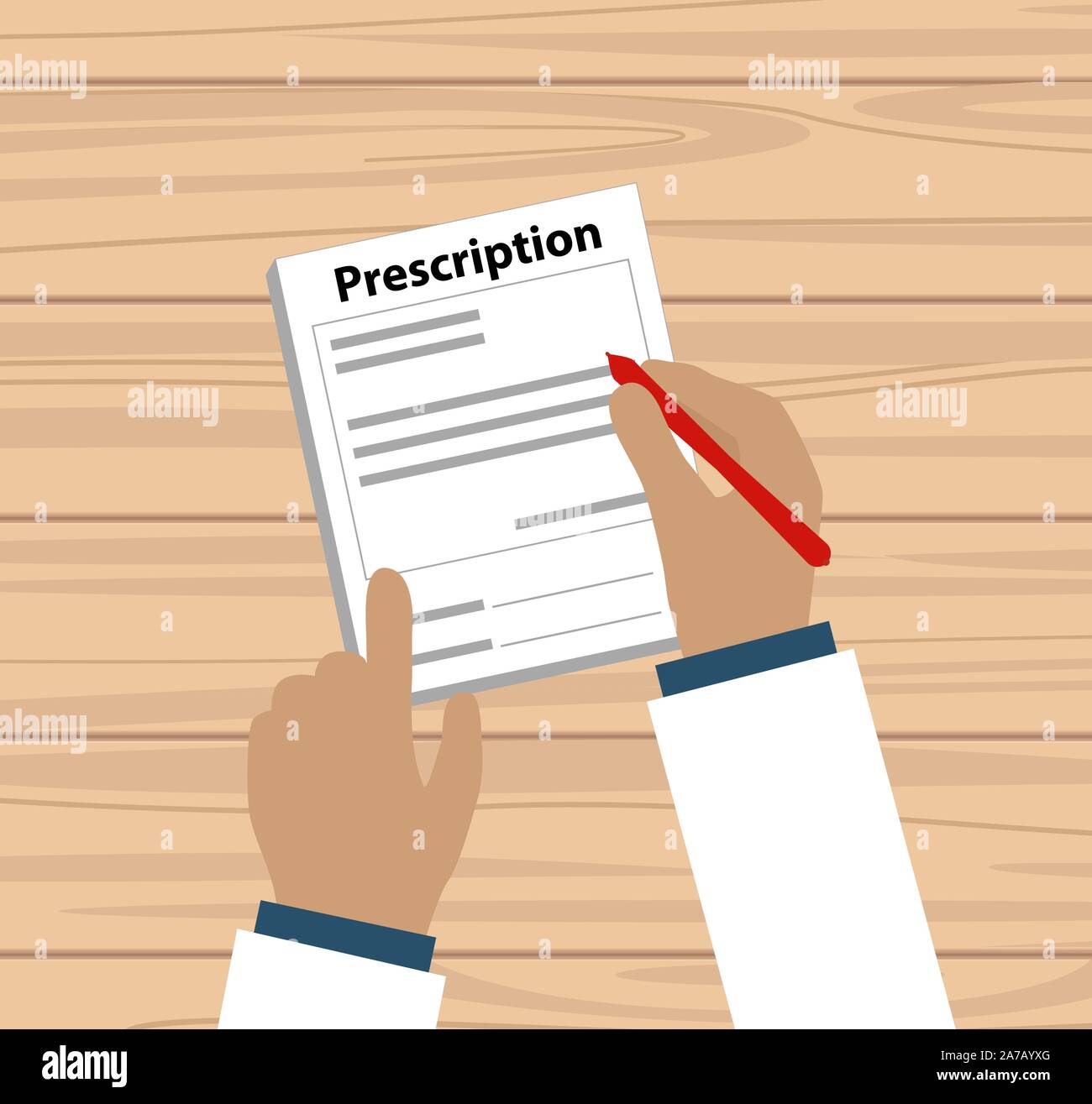 Doctor writing a prescription Stock Vector Images - Alamy