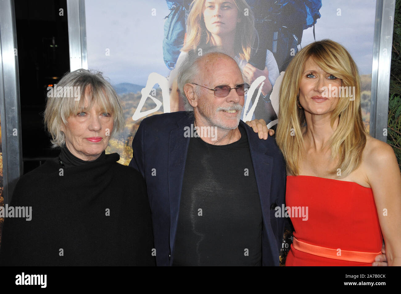 LOS ANGELES, CA - NOVEMBER 19, 2014: Laura Dern & father Bruce Dern ...