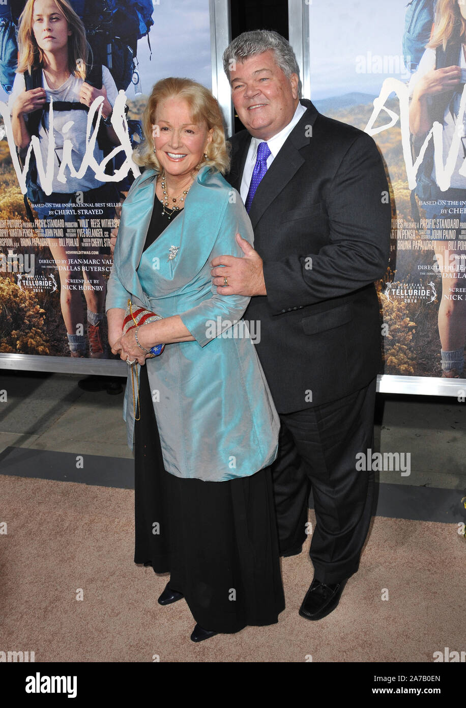 LOS ANGELES, CA - NOVEMBER 19, 2014: Diane Ladd & husband Robert Hunter ...