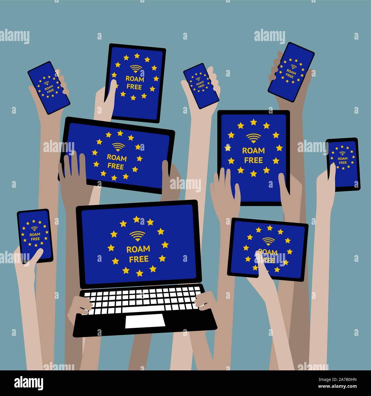Hands free device vector vectors hi-res stock photography and images ...