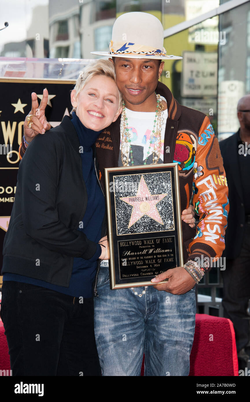LOS ANGELES, CA - DECEMBER 4, 2014: Singer/songwriter Pharrell Williams ...