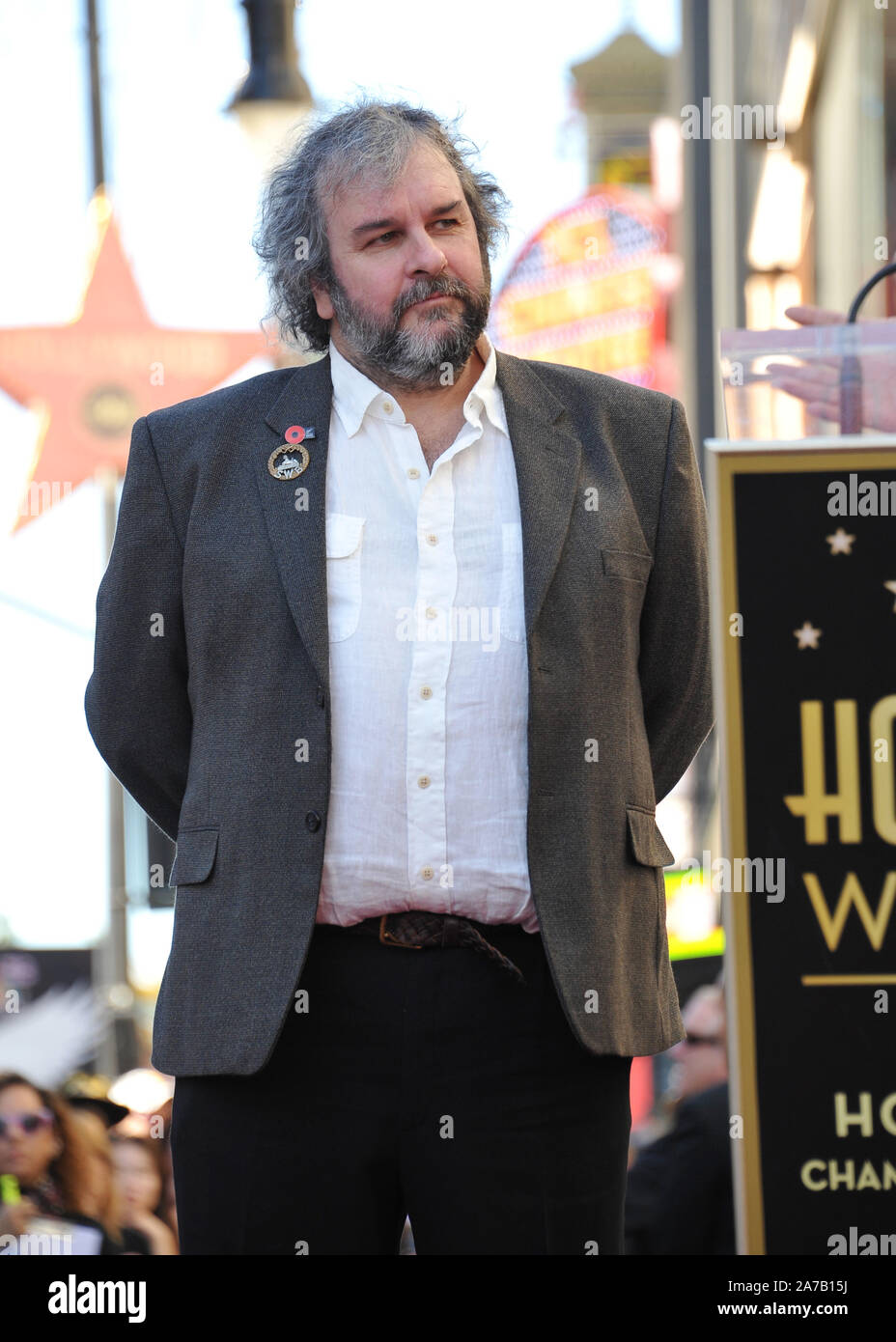 LOS ANGELES, CA - DECEMBER 8, 2014: Director Peter Jackson on Hollywood ...