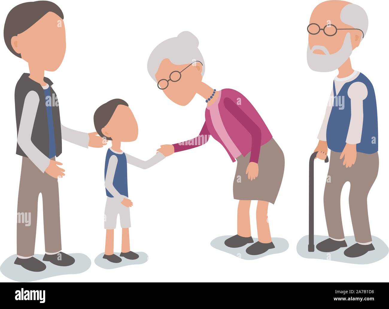 Aged woman son Cut Out Stock Images & Pictures - Alamy