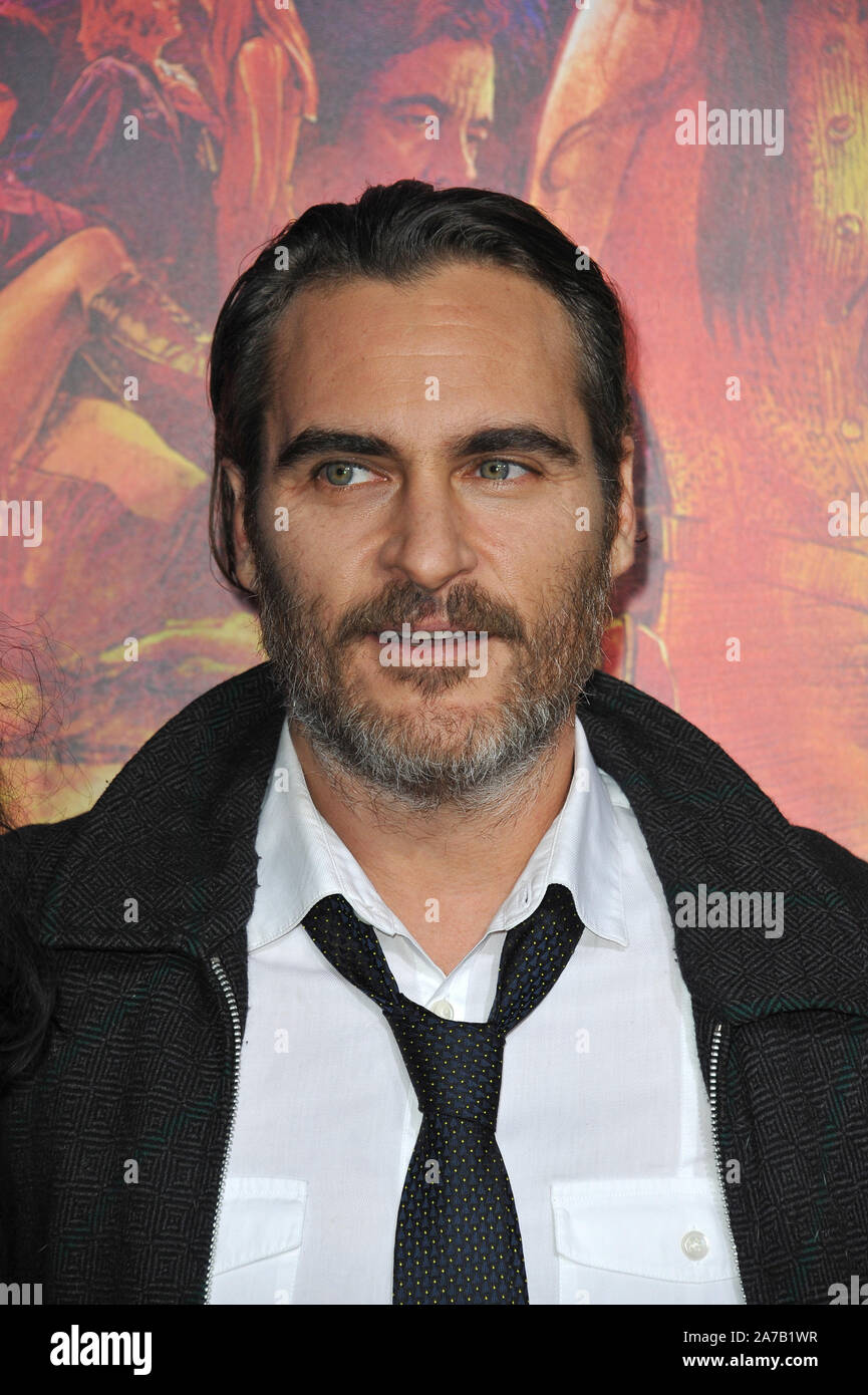 LOS ANGELES, CA - DECEMBER 10, 2014: Joaquin Phoenix at the Los Angeles ...