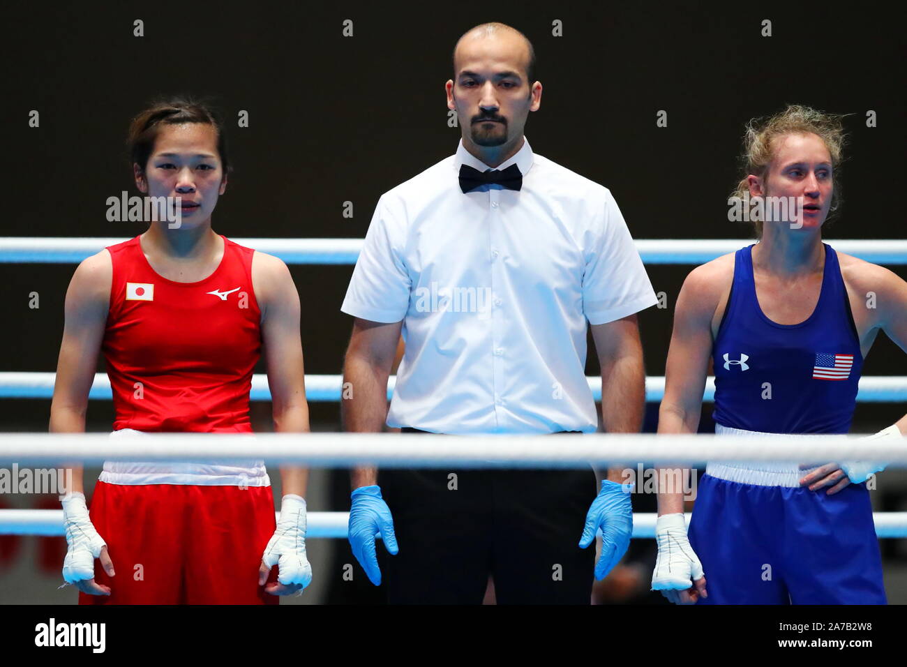 Tokyo, Japan. 31st Oct, 2019. (L-R) Sana Kawano (JPN), Virginia Fuchs ...
