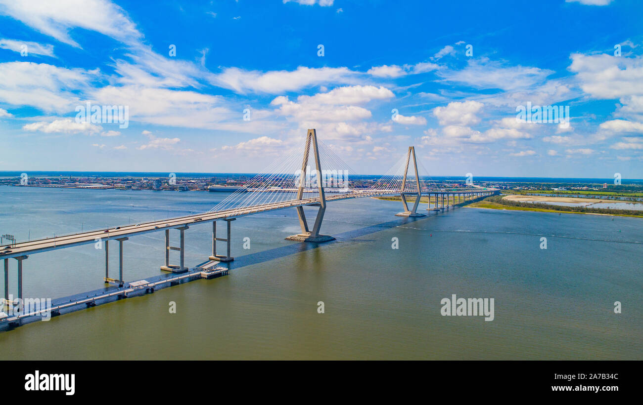 Cooper River Bridge in Charleston, South Carolina, USA Stock Photo - Alamy